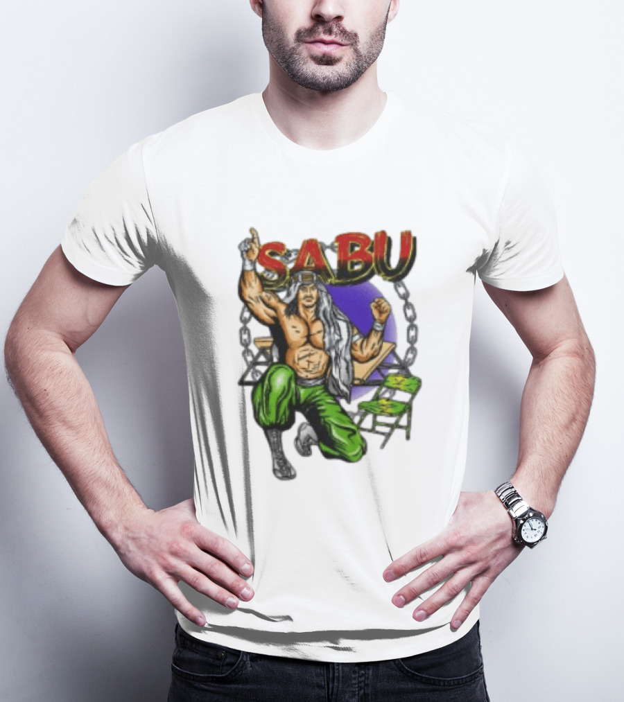 Beyondhumanmerch The Great Sabu Wrestling Character Chains And Table T-Shirt