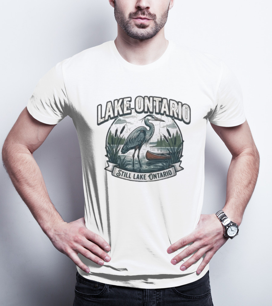 Lake Ontario Still Lake Ontario Great Lakes Canadian Pride T-Shirt