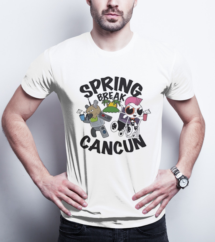 Powerpuff Girls Spring Break Cancun Cartoon Network Vacation Fun T-Shirt