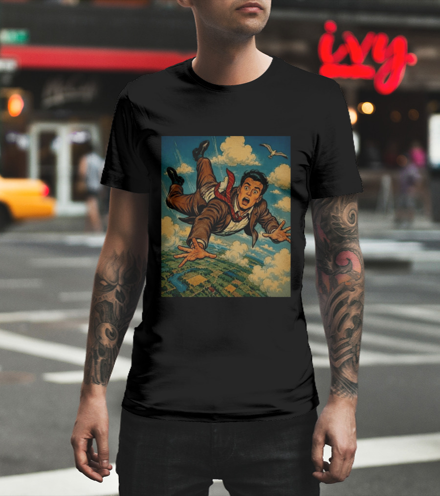 Musicians Of Threads Comic Superhero Falling Sky Adventure T-Shirt