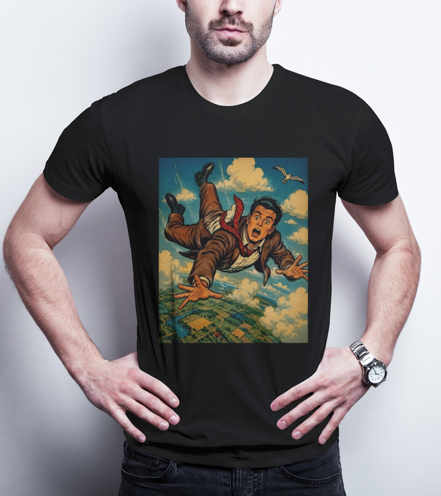Musicians Of Threads Comic Superhero Falling Sky Adventure T-Shirt