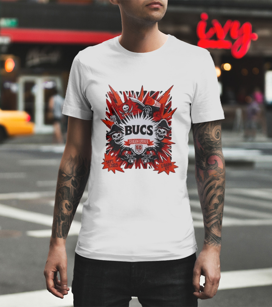 BUCS Season Opener September 7 2025 1:00 PM ET 50th Anniversary Celebration T-Shirt