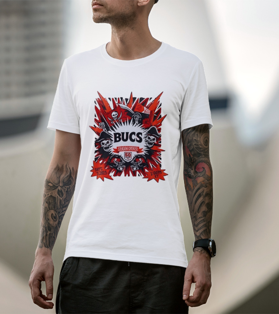 BUCS Season Opener September 7 2025 1:00 PM ET 50th Anniversary Celebration T-Shirt