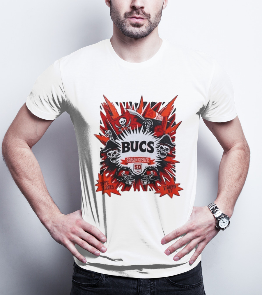 BUCS Season Opener September 7 2025 1:00 PM ET 50th Anniversary Celebration T-Shirt