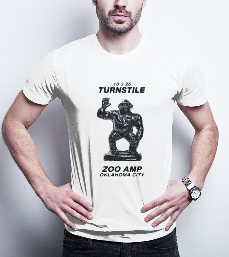 10326 Turnstile Zoo Amp Oklahoma City Gorilla Statue T-Shirt