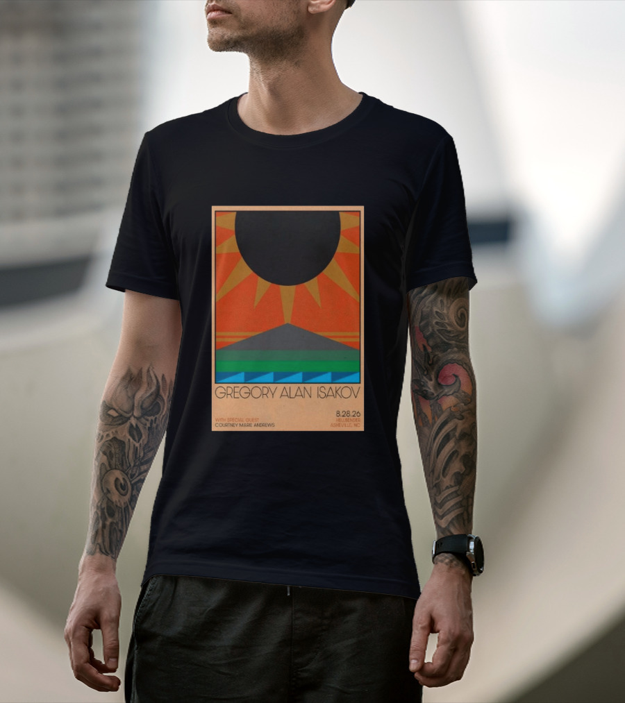 Gregory Alan Isakov 08 28 26 Hellbender Asheville NC Tour With Courtney Marie Andrews T-Shirt