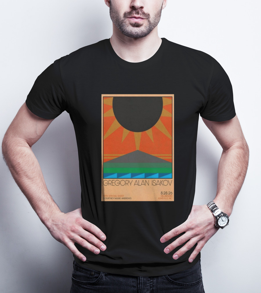Gregory Alan Isakov 08 28 26 Hellbender Asheville NC Tour With Courtney Marie Andrews T-Shirt