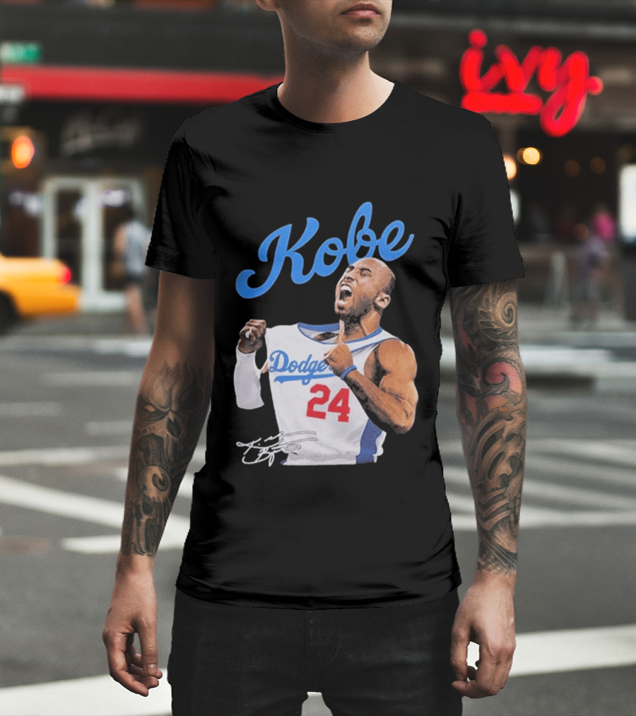 House Of Tees Kobe Bryant Dodgers 24 Jersey Image T-Shirt