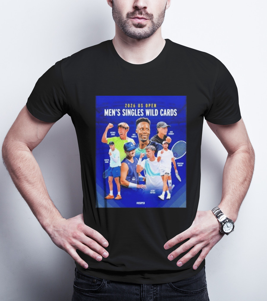 2026 US Open Men's Singles Wild Cards Michael Zheng Gael Monfils Jack Sock Martin Damm Alex Michelsen Ben Shelton Alexei Popyrin Dominic Stricker T-Shirt