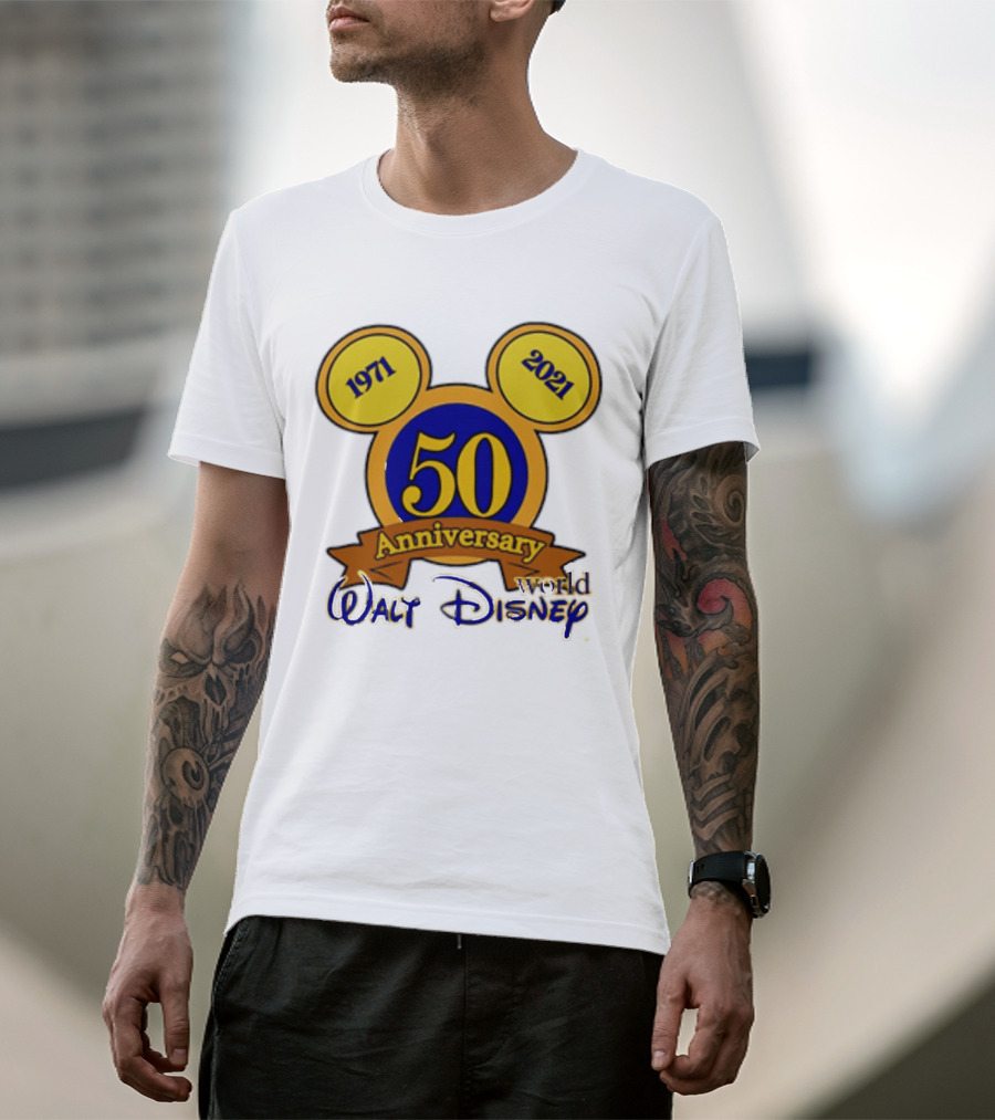 1971 2021 50th Anniversary Walt Disney World Mickey Ears Celebration T-Shirt