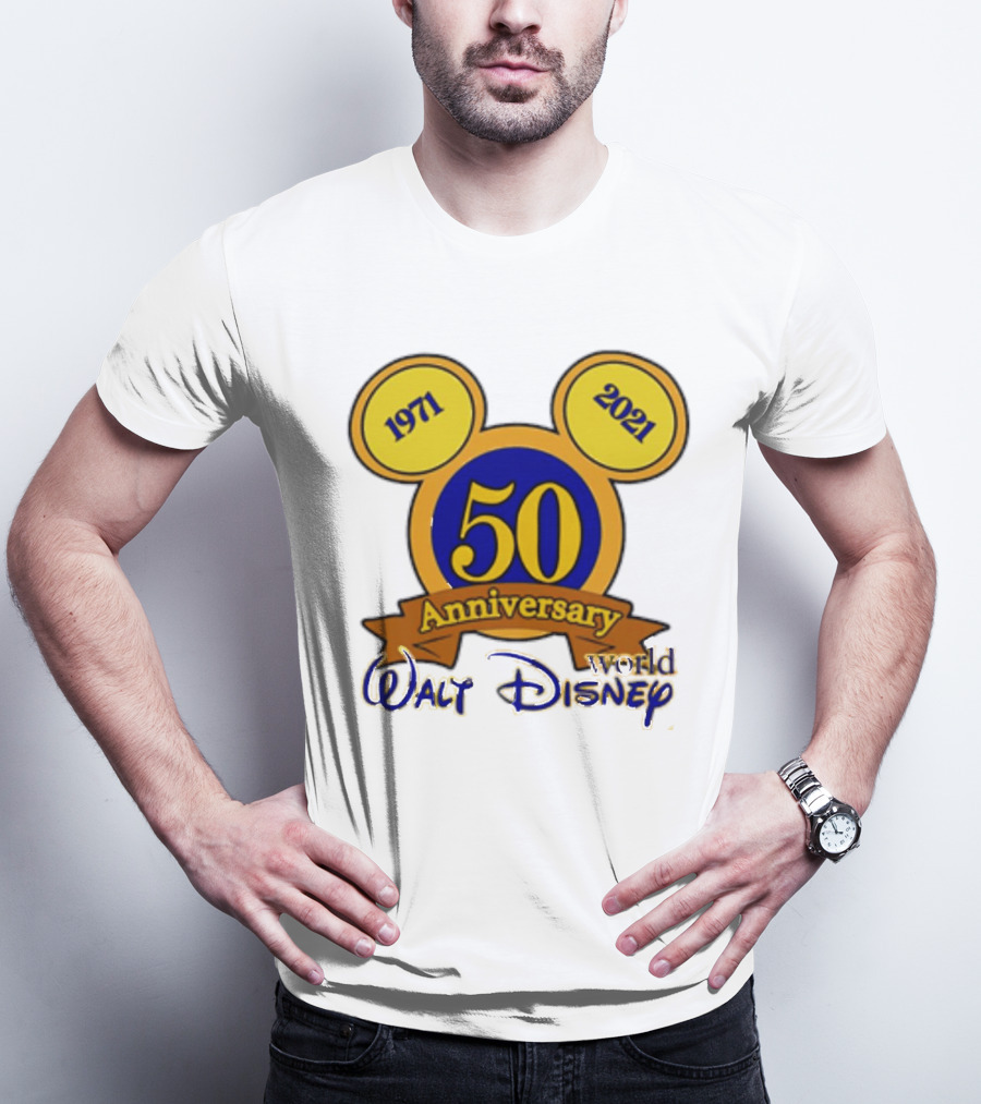 1971 2021 50th Anniversary Walt Disney World Mickey Ears Celebration T-Shirt