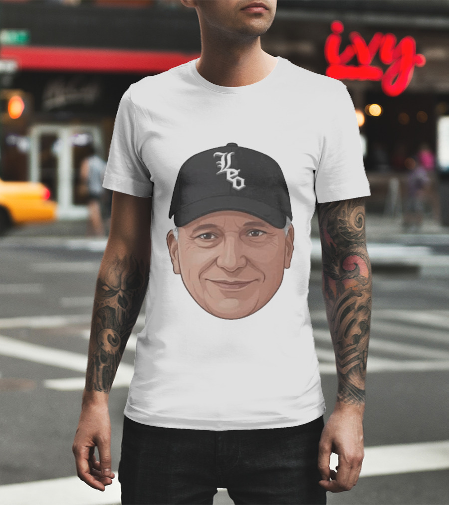 Pope Leo Face Cap Chicago White Sox T-Shirt