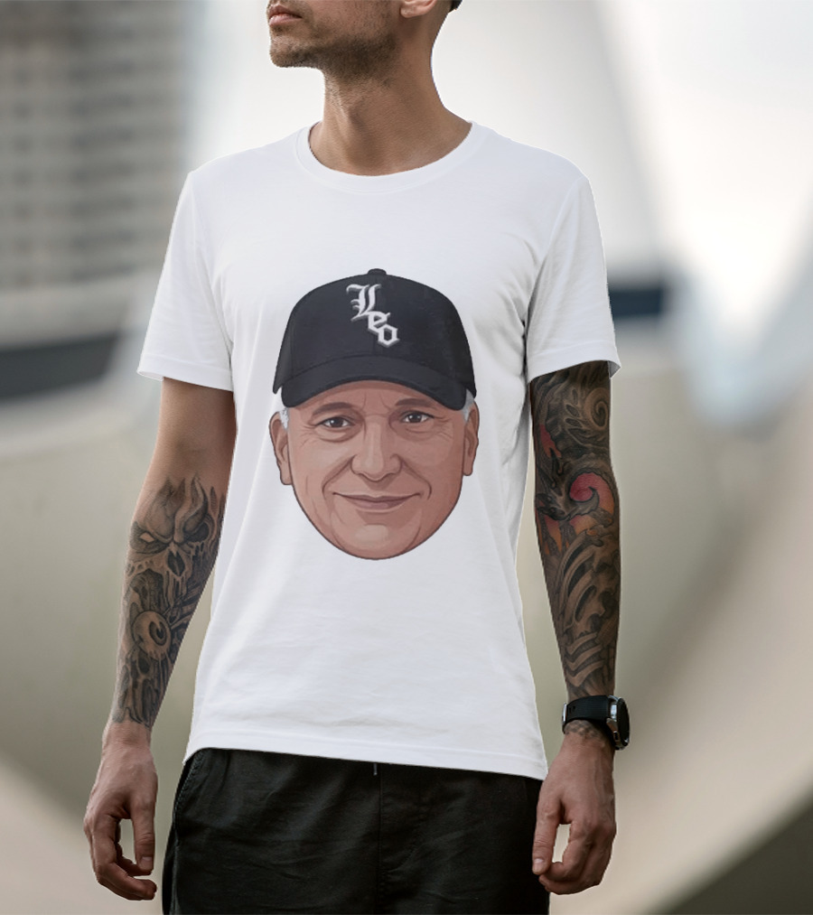 Pope Leo Face Cap Chicago White Sox T-Shirt