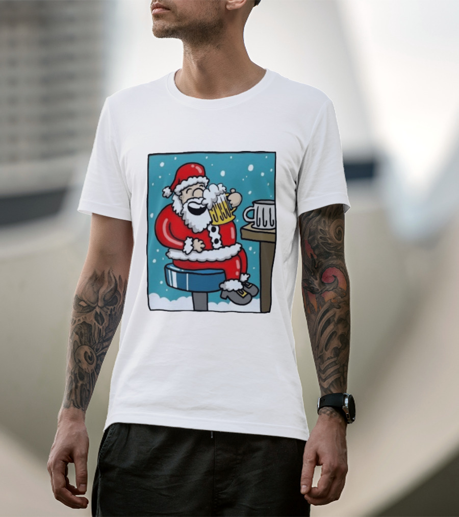 Santa Claus It's The Most Wonderful Time For A Beer Christmas T-Shirt