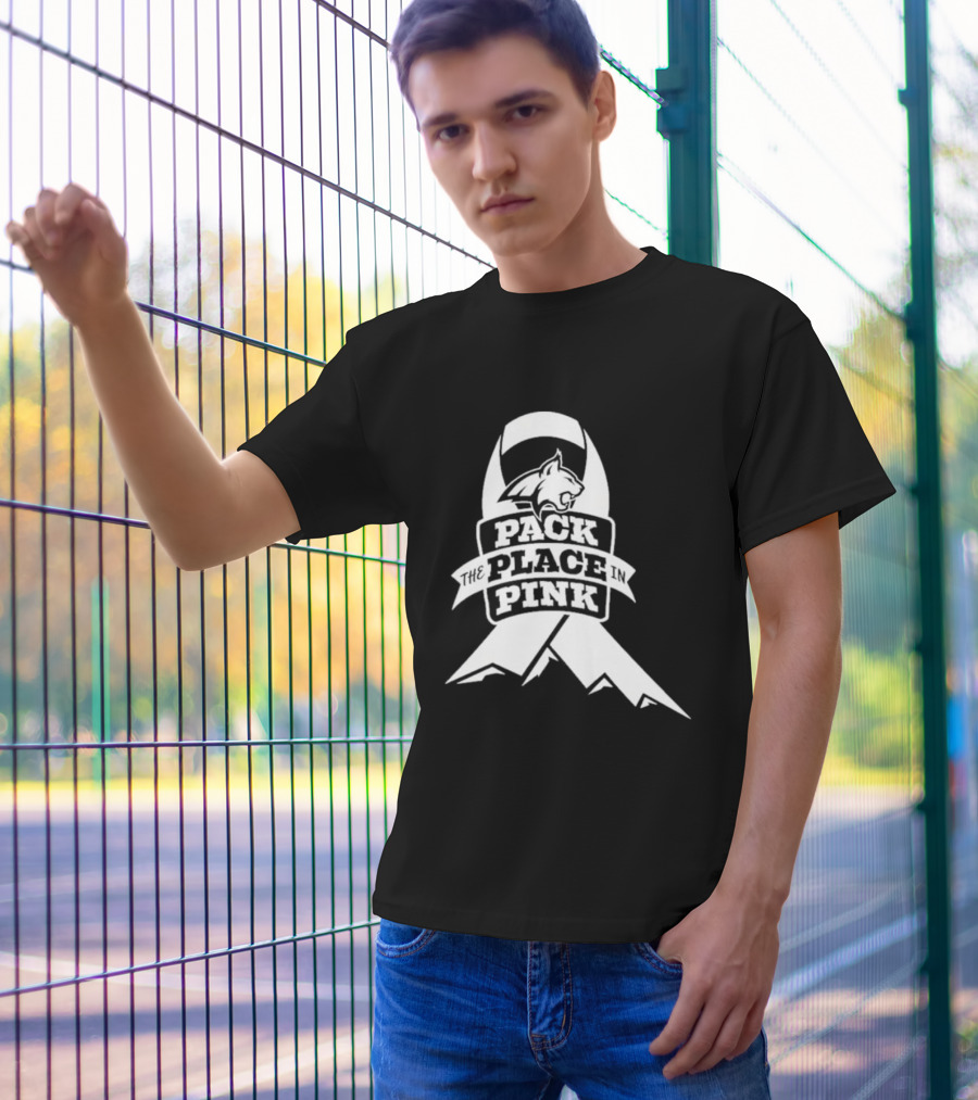 Pack The Place In Pink Bobcat Ribbon T-Shirt
