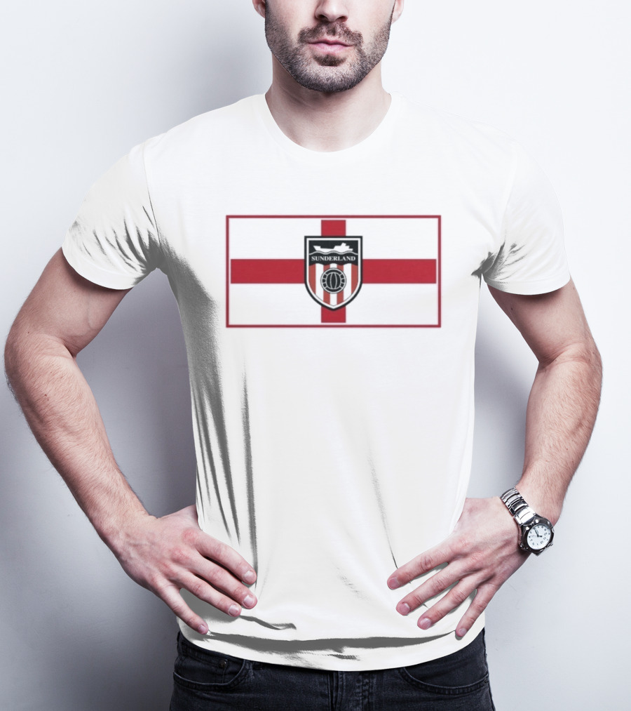 Sunderland AFC St George Cross Crest Flag Soccer Team T-Shirt