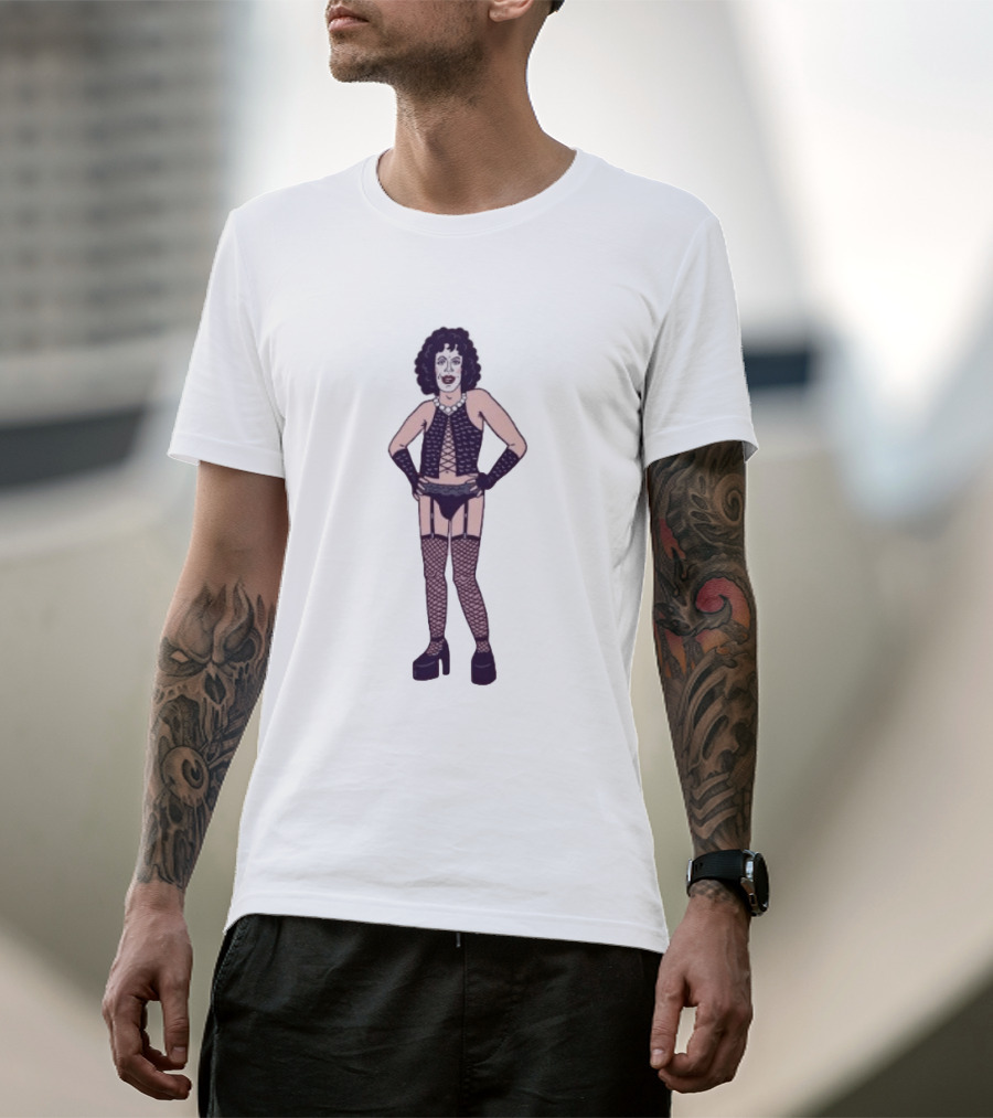 Tim Curry Dr Frank N Furter The Rocky Horror Picture Show Iconic Costume T-Shirt