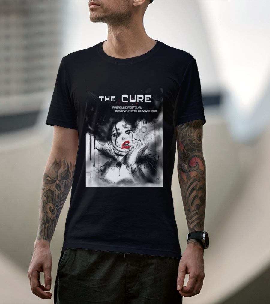The Cure Pagaille Festival Bordeaux France 28 August 2026 Event T-Shirt