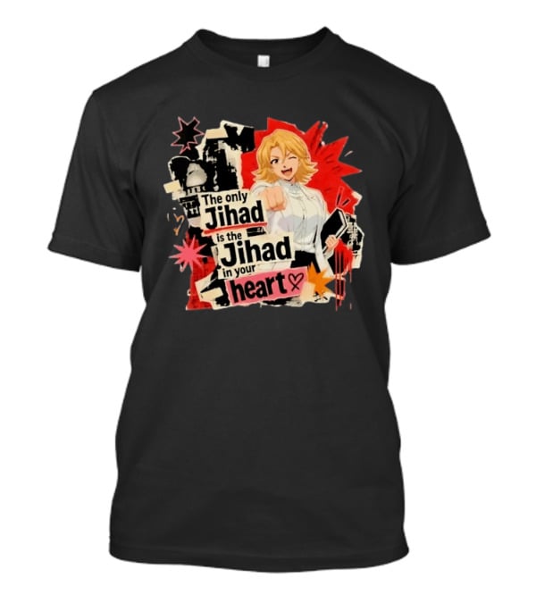 The Only Jihad Is The Jihad In Your Heart Anime Red Black Starburst Manga T-Shirt