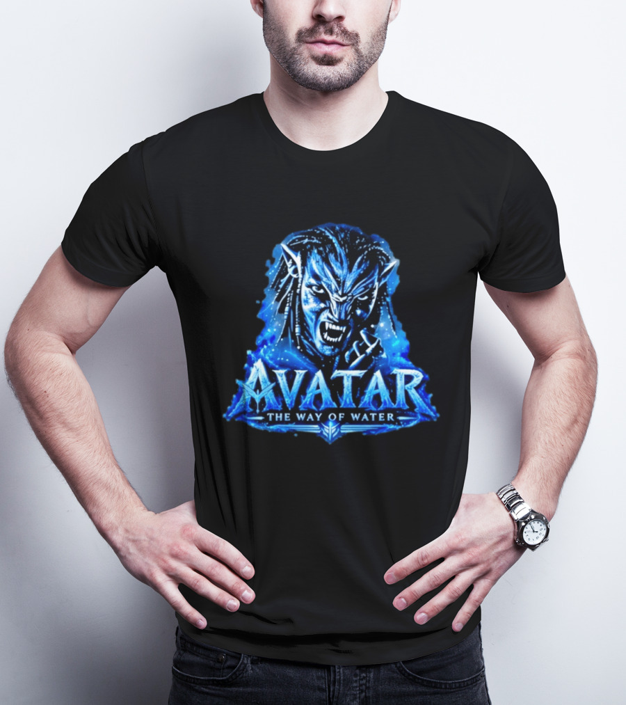 Avatar The Way Of Water Na'vi Warrior Fierce Expression T-Shirt
