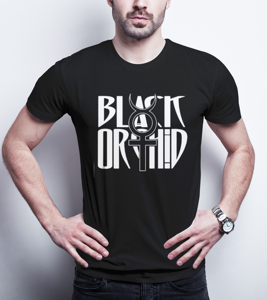 Black Orchid Occult Gothic Mystical T-Shirt