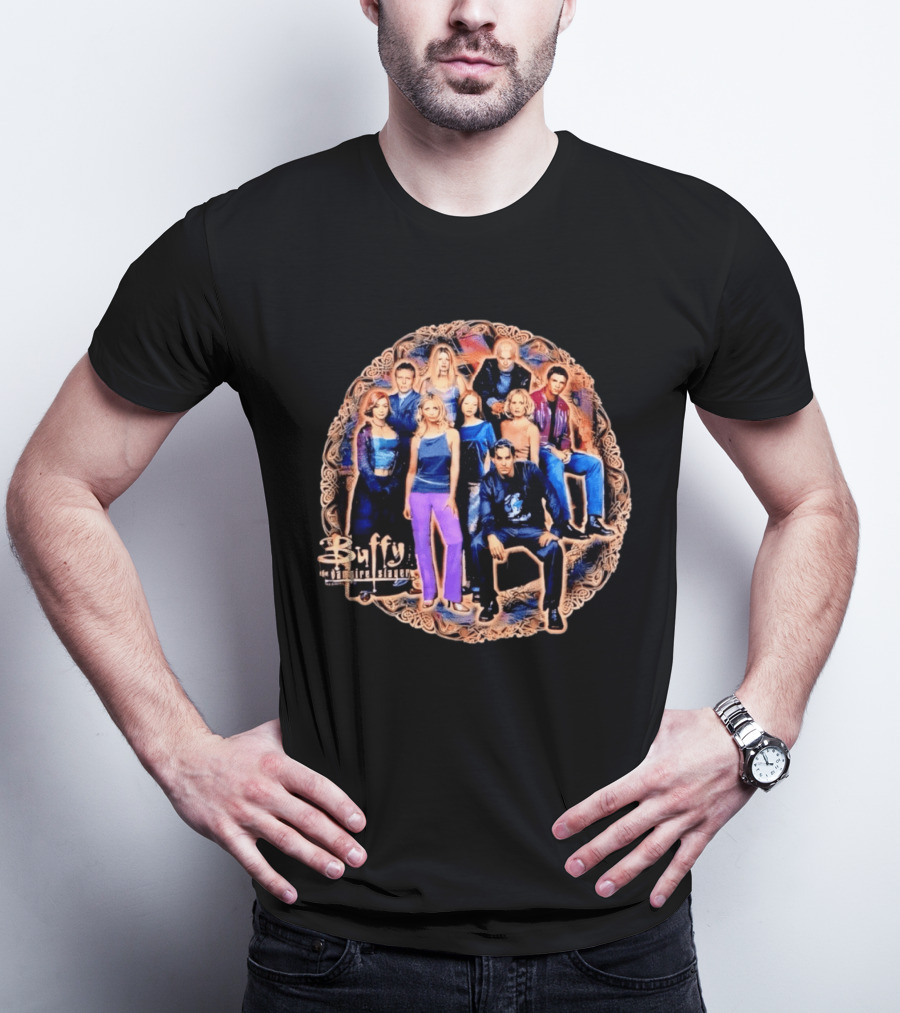 Buffy The Vampire Slayer Cast Angel Ensemble T-Shirt
