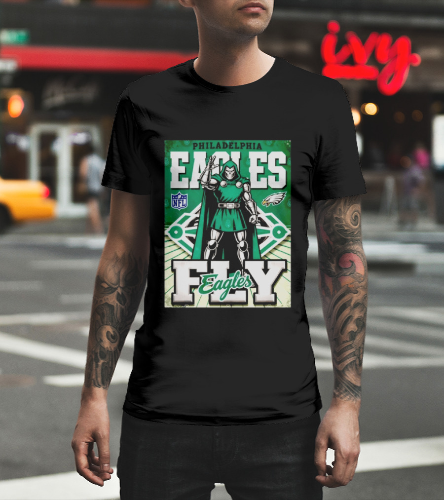 Philadelphia Eagles Doctor Doom NFL Fly Eagles T-Shirt