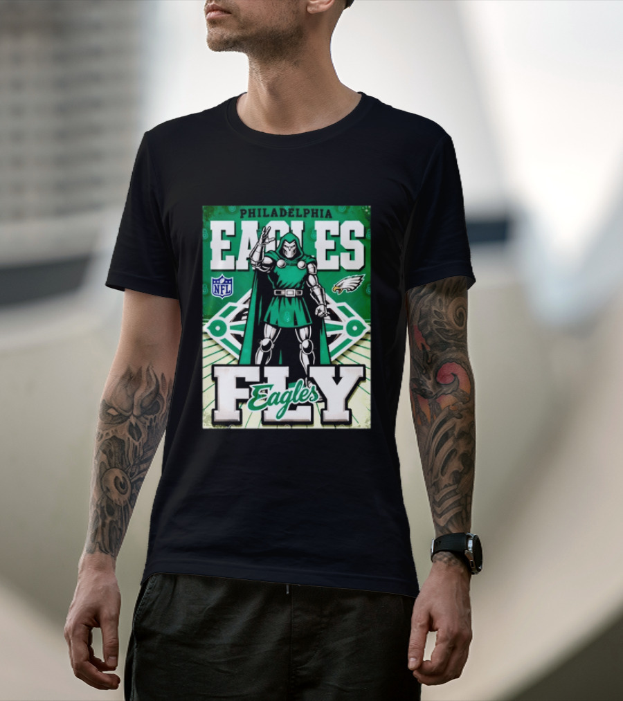 Philadelphia Eagles Doctor Doom NFL Fly Eagles T-Shirt