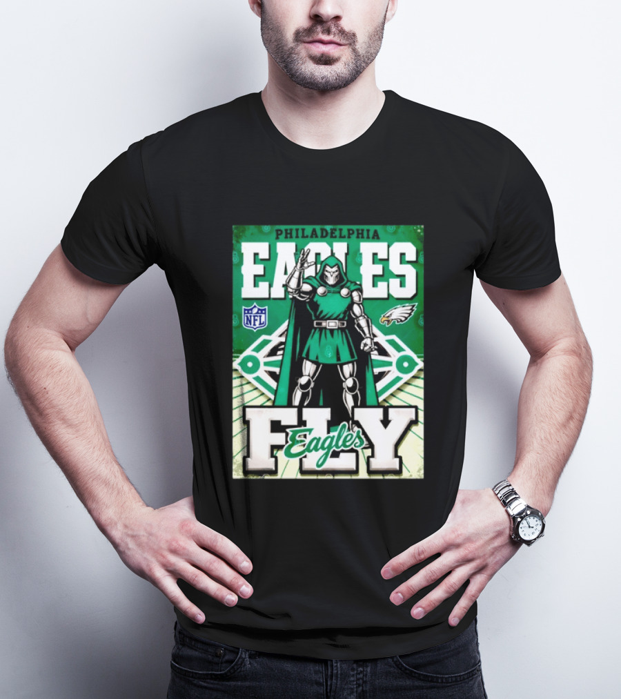 Philadelphia Eagles Doctor Doom NFL Fly Eagles T-Shirt