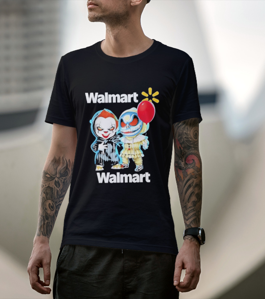 Walmart Pennywise Jack Skellington Halloween 2026 Red Balloon T-Shirt