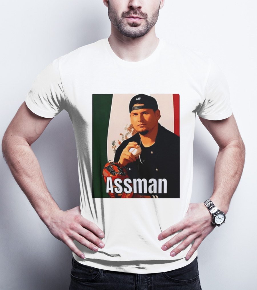 Assman Baseball Player Mexico Flag Baseball Glove Cap T-Shirt