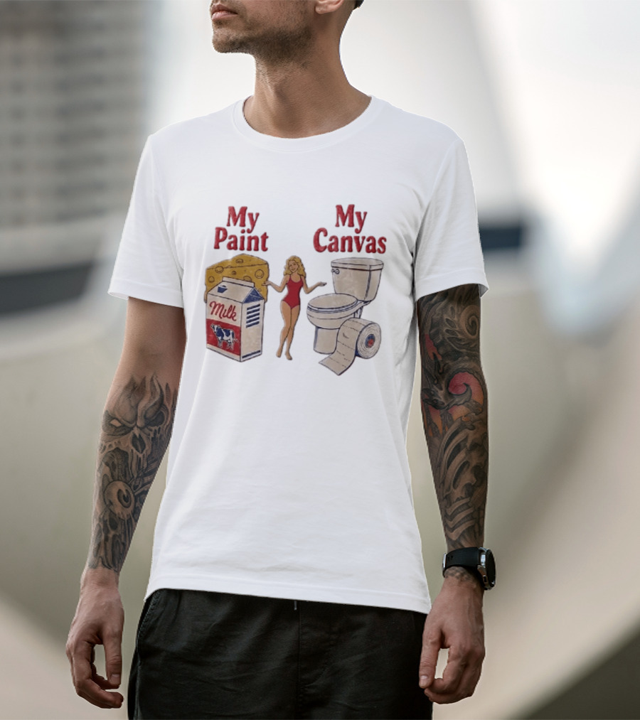 My Paint My Cheese Milk Cow Toilet Paper Humor T-Shirt