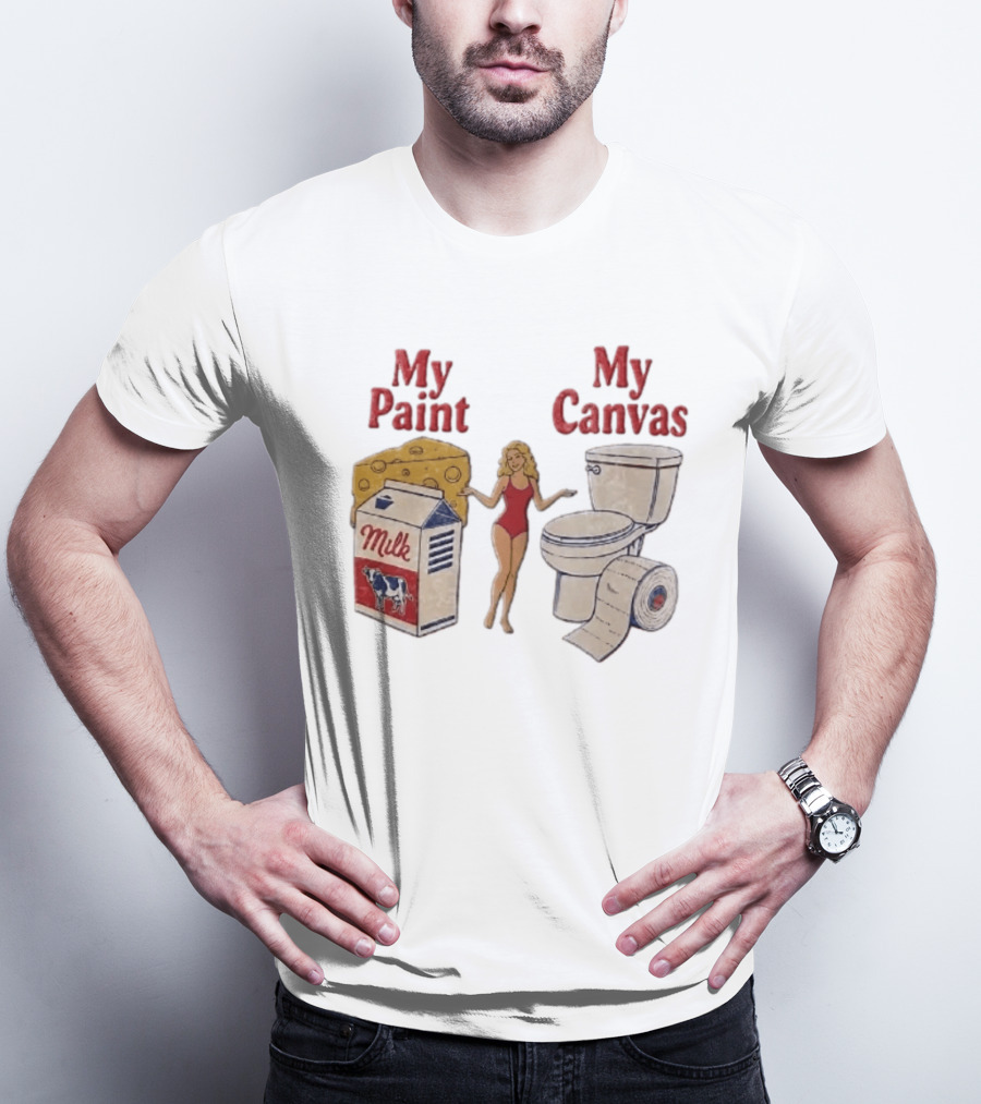 My Paint My Cheese Milk Cow Toilet Paper Humor T-Shirt