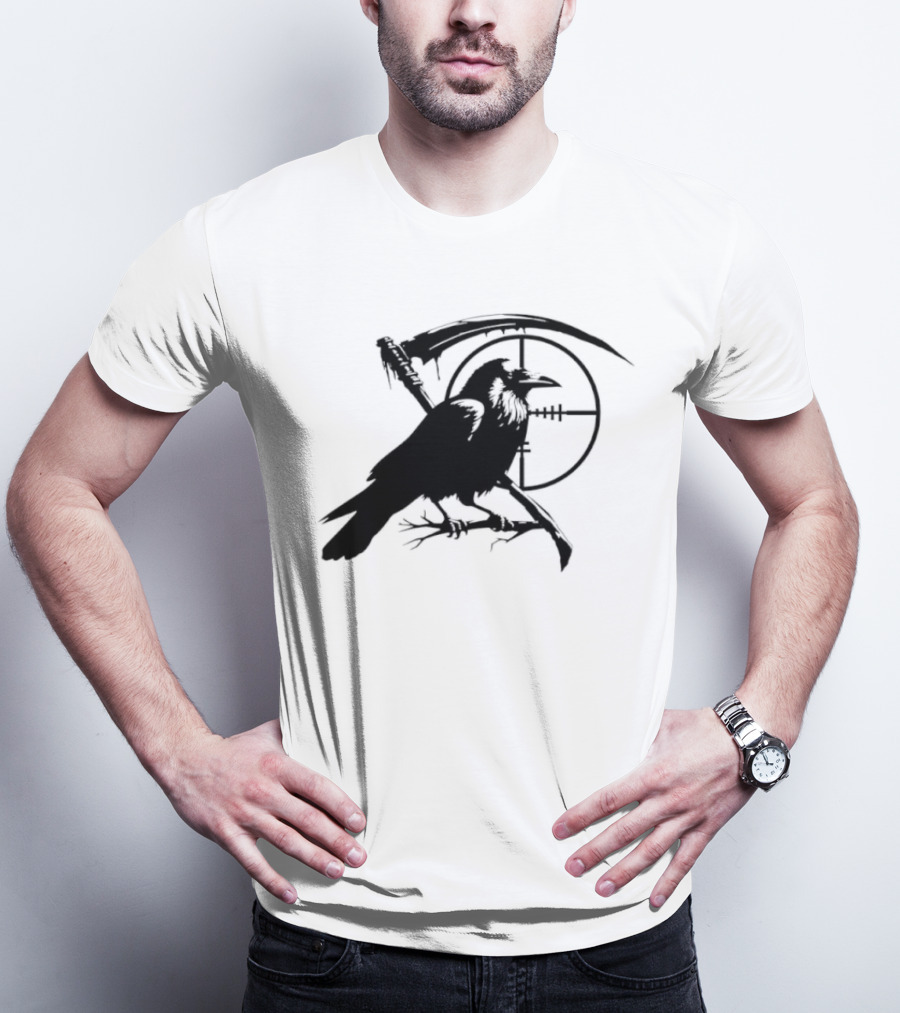 Grim Reaper Raven Sniper Scope Target T-Shirt