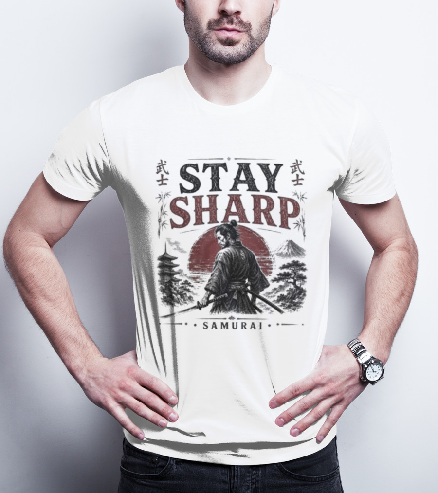 Stay Sharp Samurai Warrior Katana Japan T-Shirt