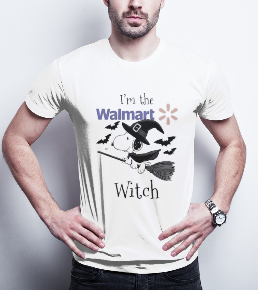 I'm The Walmart Witch Snoopy Halloween 2026 Broomstick Magic T-Shirt
