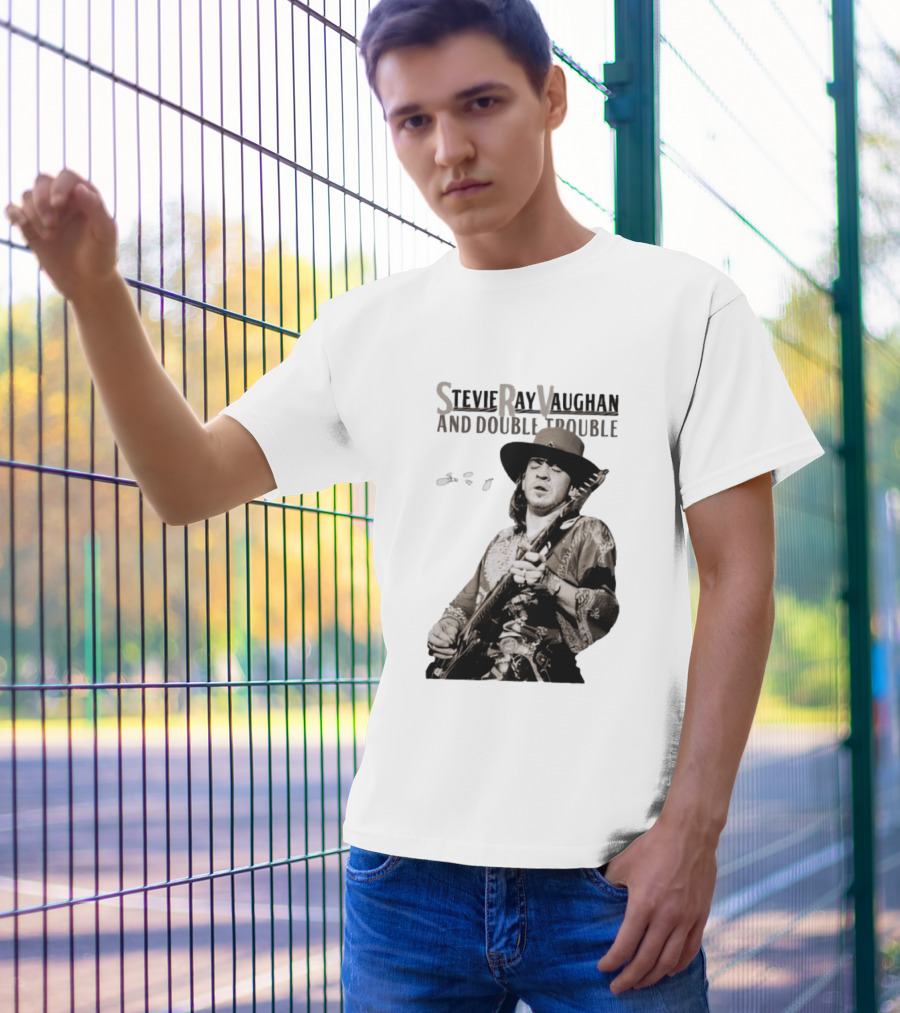 Stevie Ray Vaughan And Double Trouble Live Performance Image T-Shirt