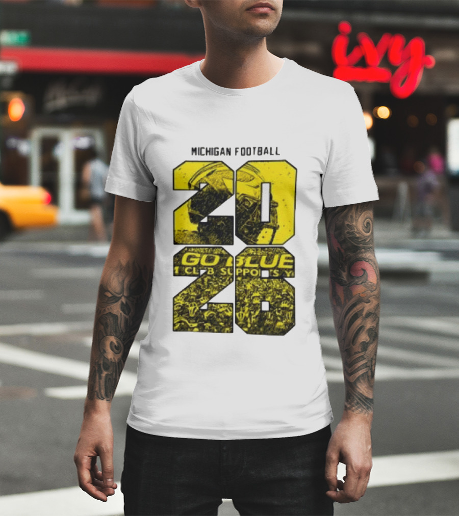 Michigan Football 2026 Go Blue Support T-Shirt