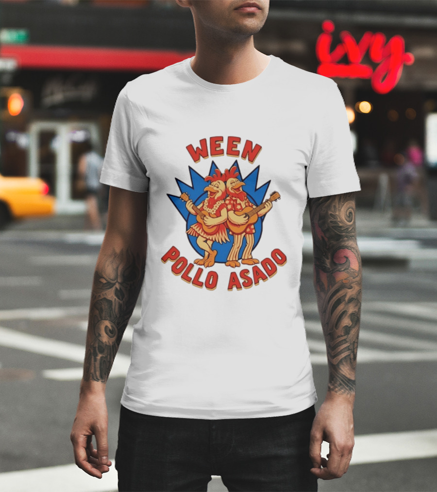 Ween Pollo Asado Chicken Band Alternative Rock Duo Guitars T-Shirt