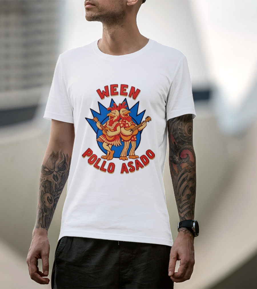 Ween Pollo Asado Chicken Band Alternative Rock Duo Guitars T-Shirt