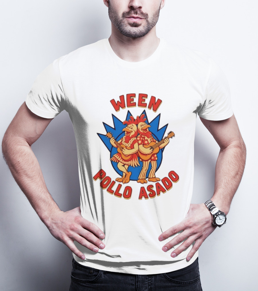 Ween Pollo Asado Chicken Band Alternative Rock Duo Guitars T-Shirt