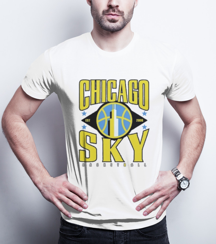 Chicago Sky Est 2006 Basketball Skyline WNBA T-Shirt