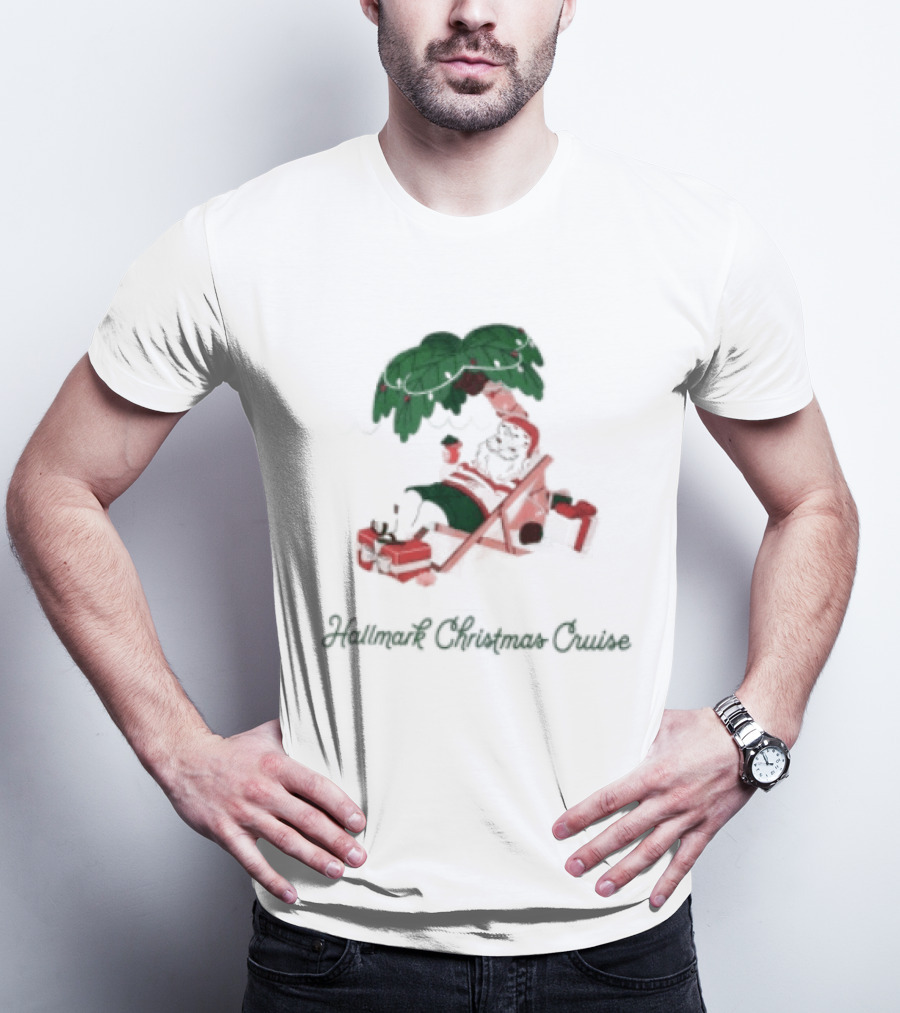 Hallmark Christmas Cruise Store Beach Santa 2026 Holiday Collection T-Shirt