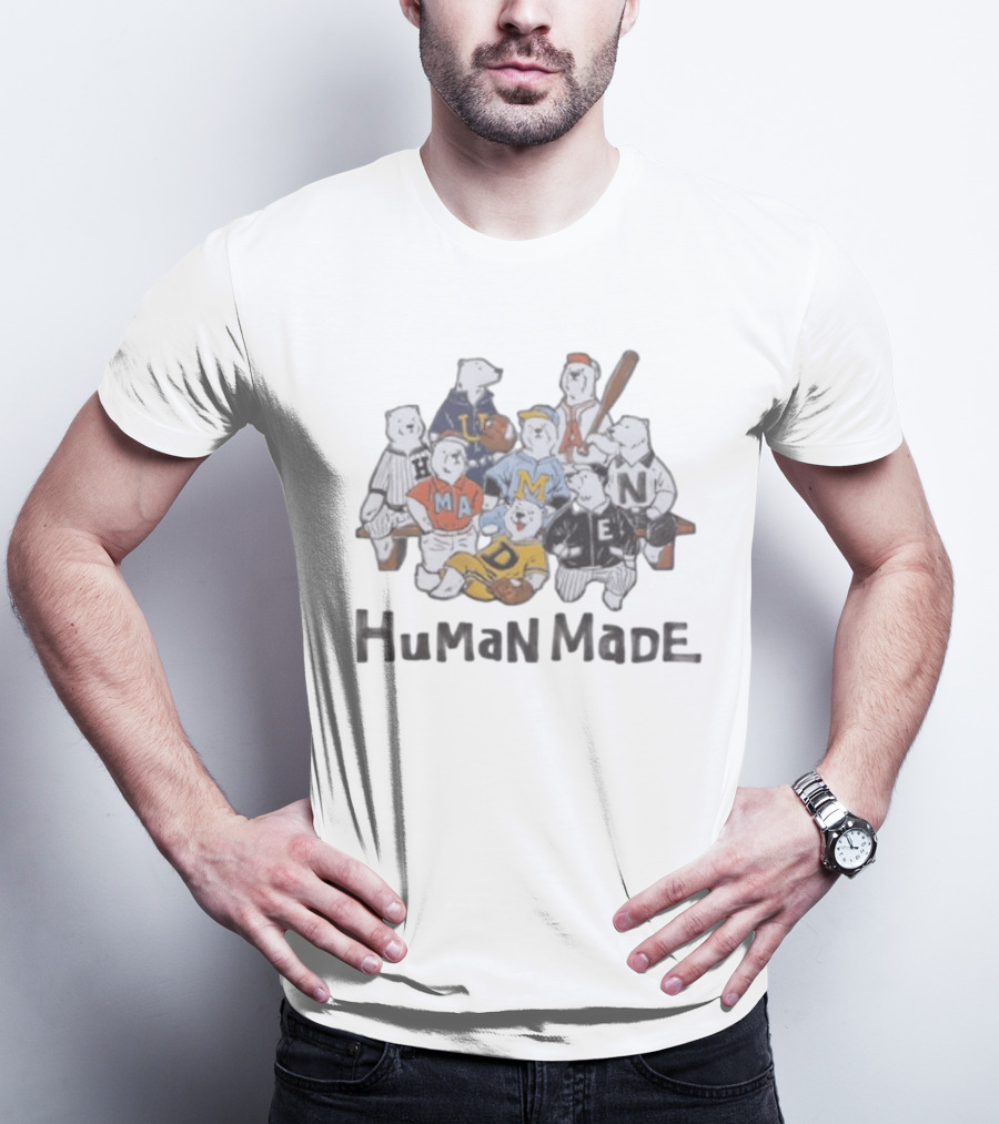 HuMan MaDe Streetwear Baseball Bears Nigo Collection T-Shirt