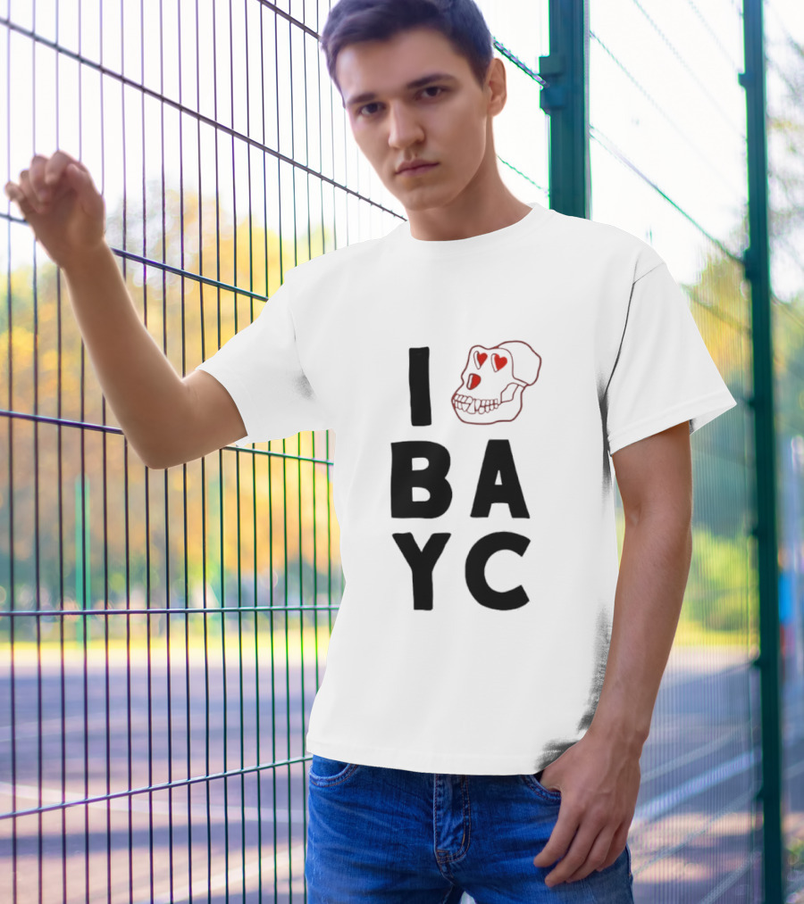I Love BAYC I Heart Bored Ape Yacht Club NFT Crypto T-Shirt