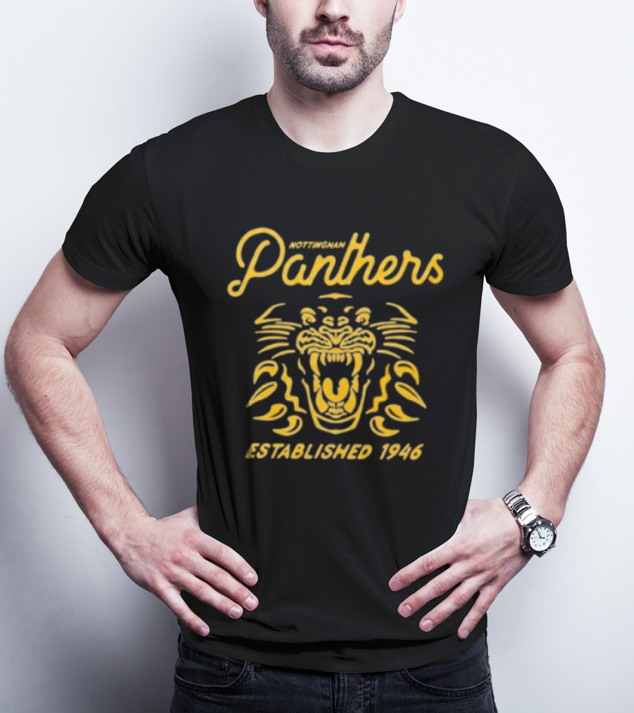 Panthers Established 1946 Retro Black Script 26 27 T-Shirt
