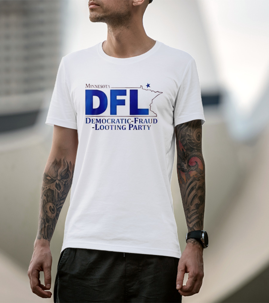 Minnesota DFL Democratic Fraud Looting Party Map Star T-Shirt