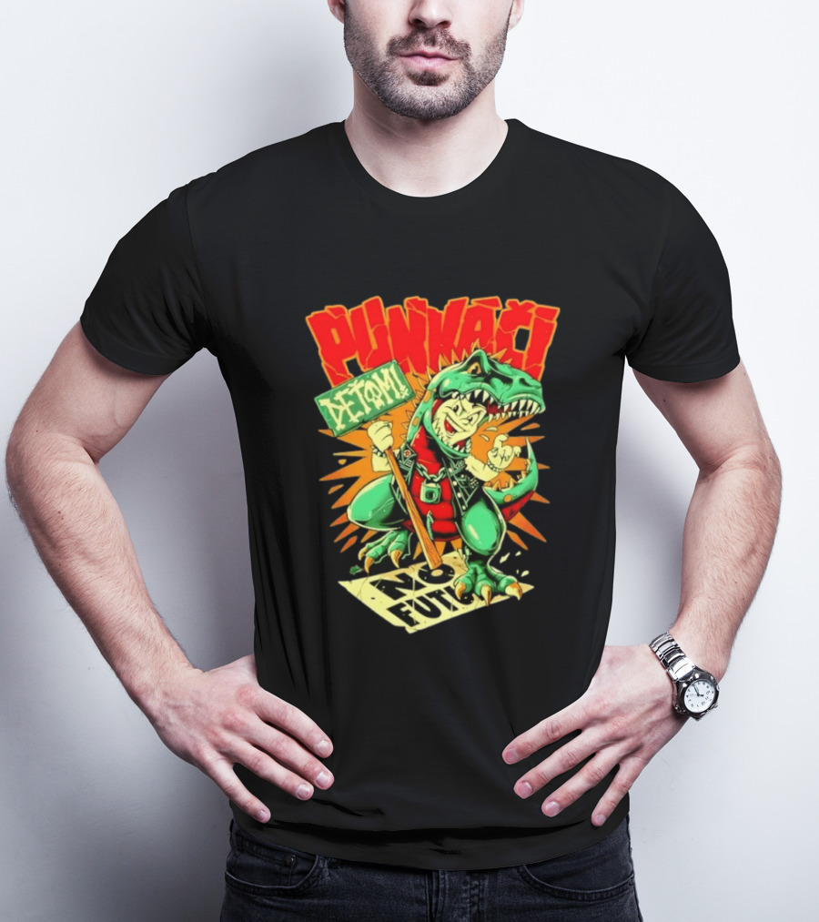 Punkači Deťomi No Future Dinosaur Punk Rock Rebellion T-Shirt