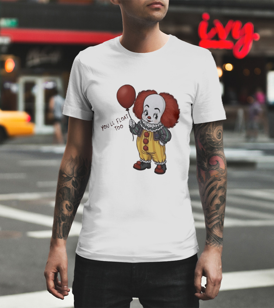 Pennywise Clown You'll Float Too Red Balloon T-Shirt