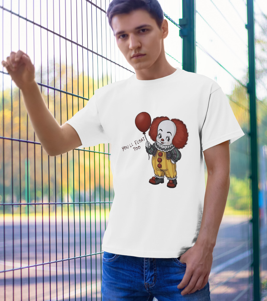 Pennywise Clown You'll Float Too Red Balloon T-Shirt